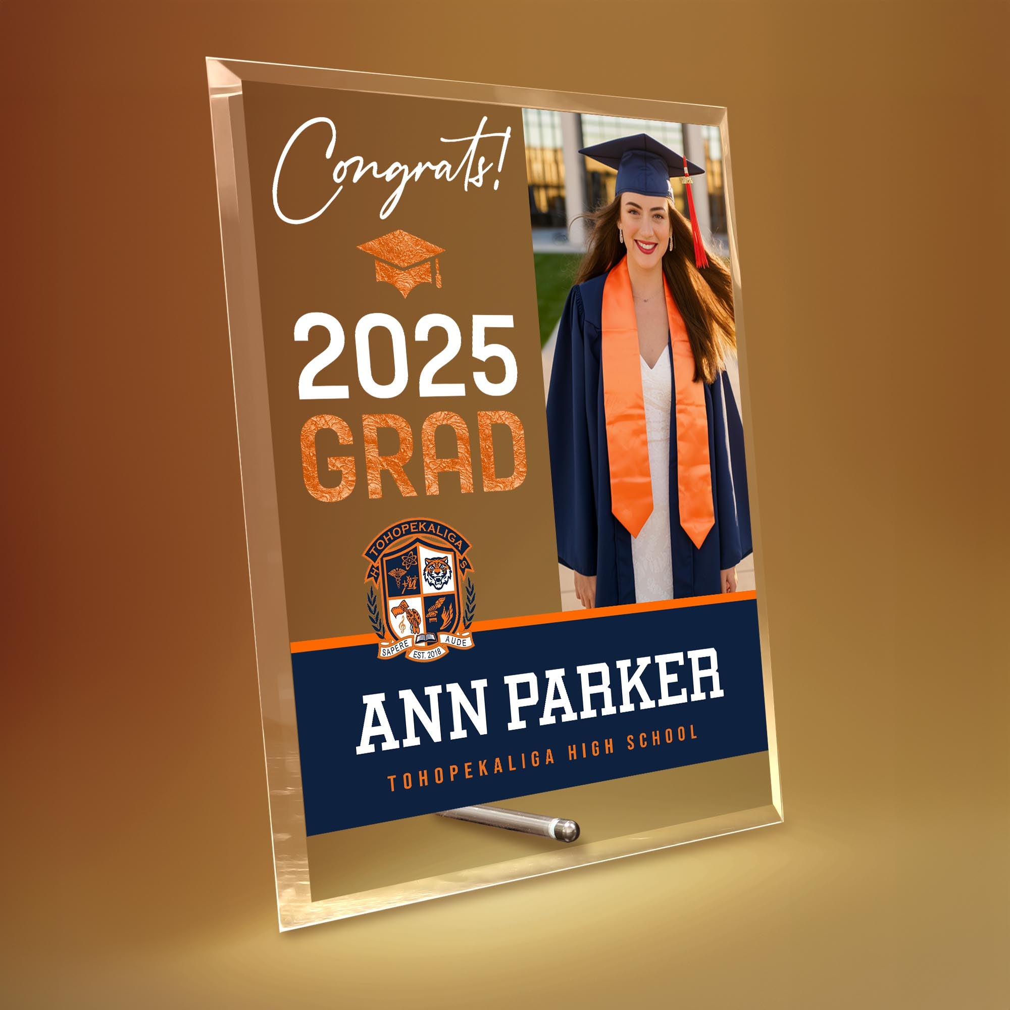 Tohopekaliga High School Glass Plaque Design 4 – Yard Sign Wizards