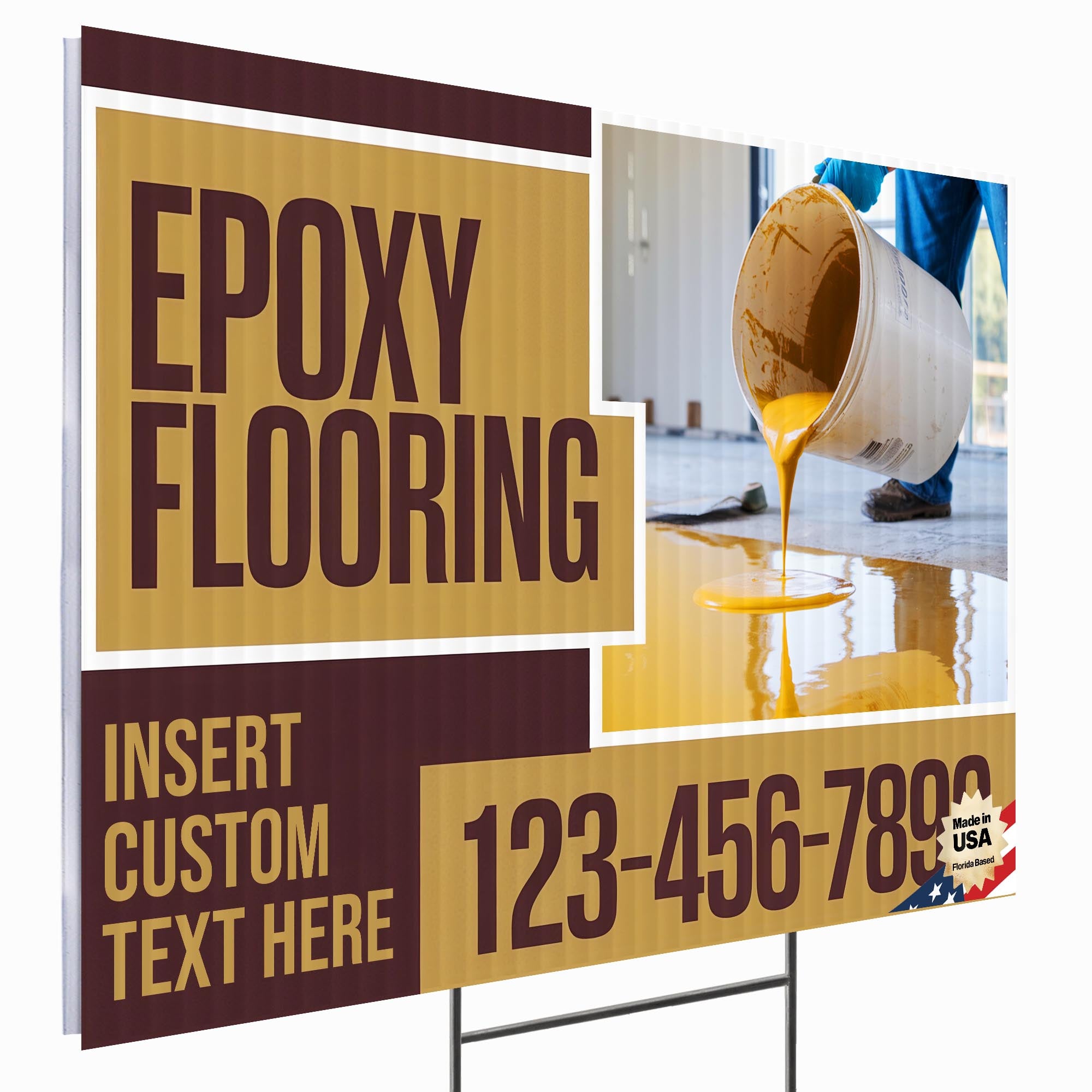 Epoxy Flooring Services Yard Sign Design 2 – Yard Sign Wizards